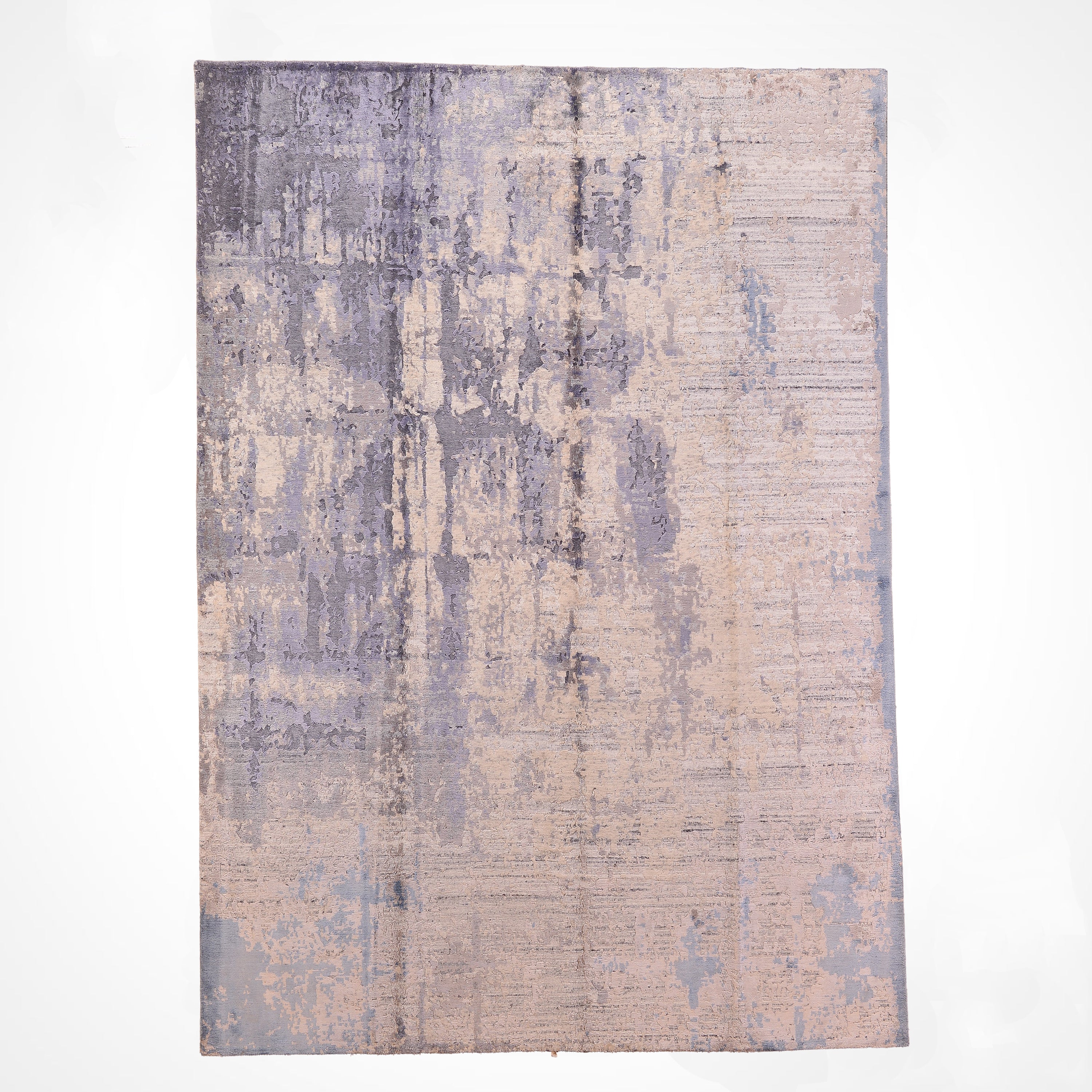 New Diamond Original Hand Woven Silver Blue Wool Bamboo Carpet 250x301 ...